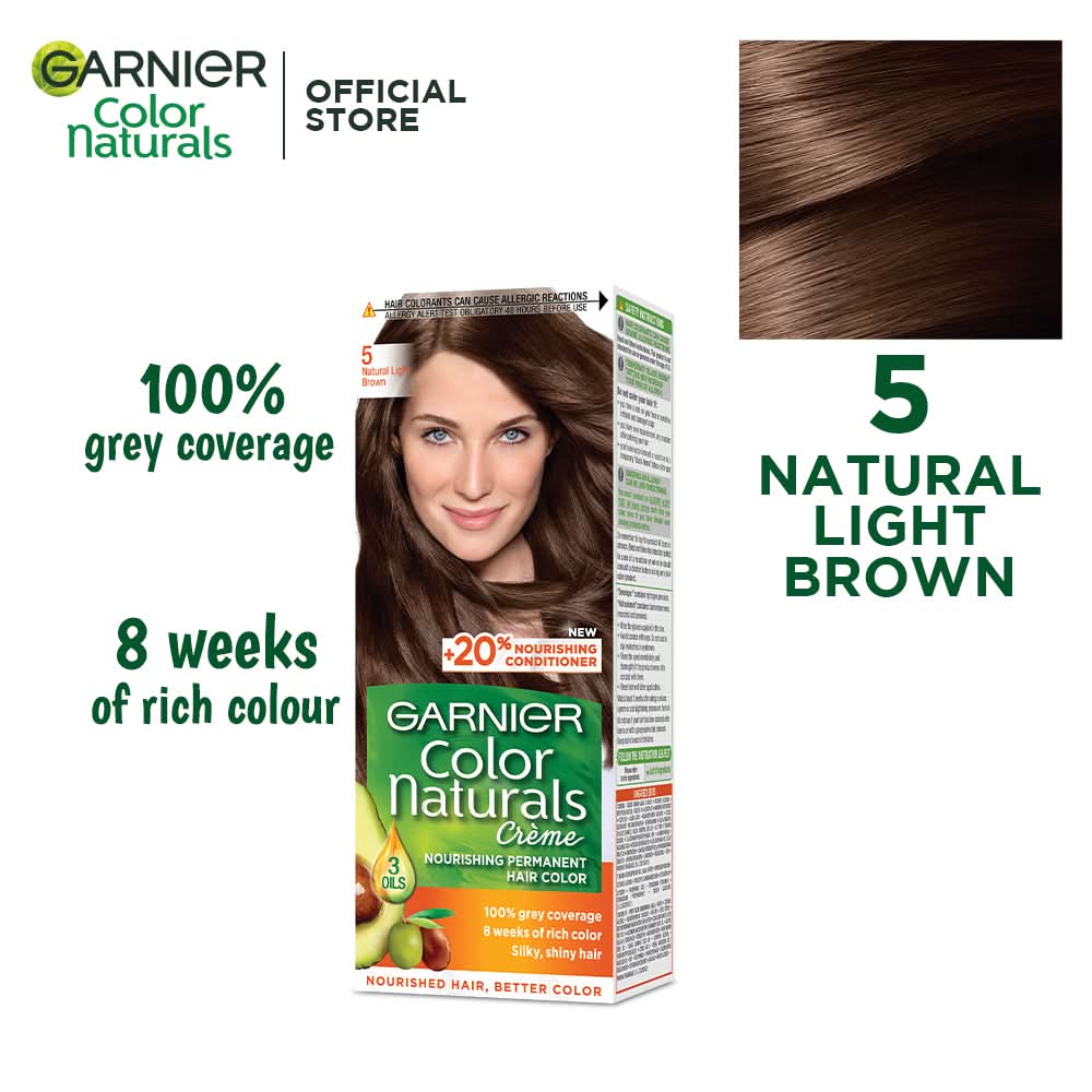 Buy Garnier color naturals 5 light brown hair color Online in Pakistan ...