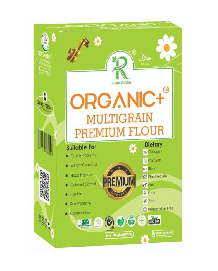 Buy Organic+ Multigrain Premium Flour 1000g Online in Pakistan – Reanapk