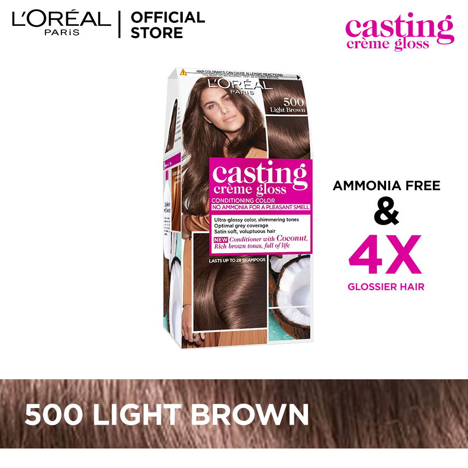 Buy Loreal paris casting creme gloss 500 light brown hair color – Reanapk