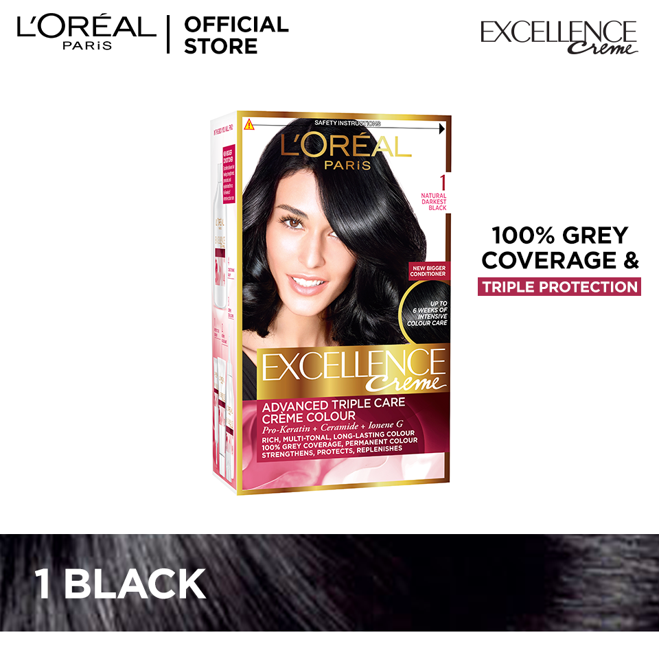 Buy Loreal paris excellence creme 1 black hair color Online – Reanapk